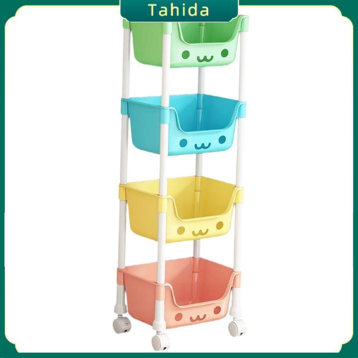 Tahida 4 Tier Utility Cart Art Craft Trolley Rolling Trolley on Wheels ...
