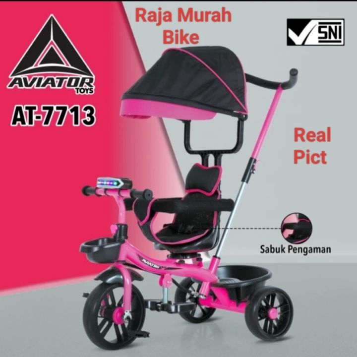 Sepeda Anak Roda Tiga Aviator 7713 Sepeda Roda Tiga Stroller Aviator AT ...