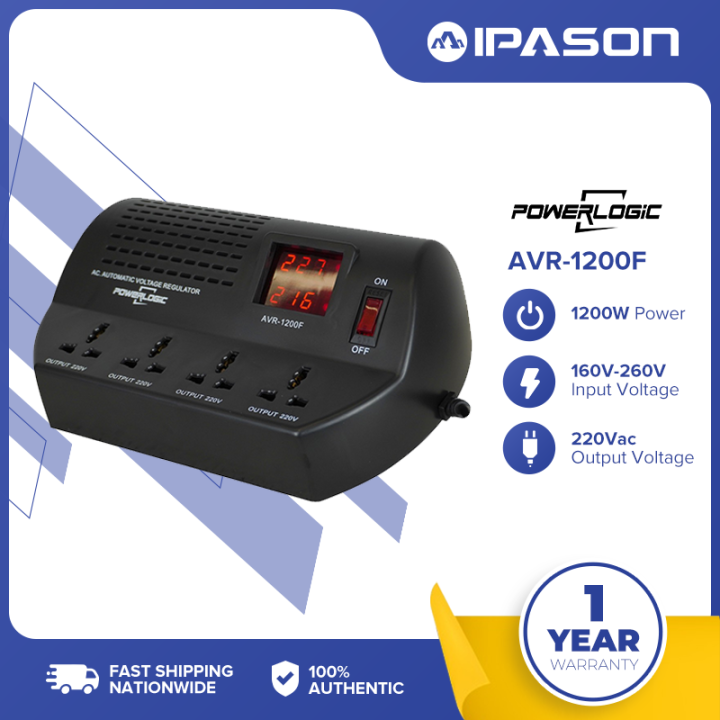 IPASON | POWERLOGIC AVR-1200F Automatic Voltage Regulator | Lazada PH
