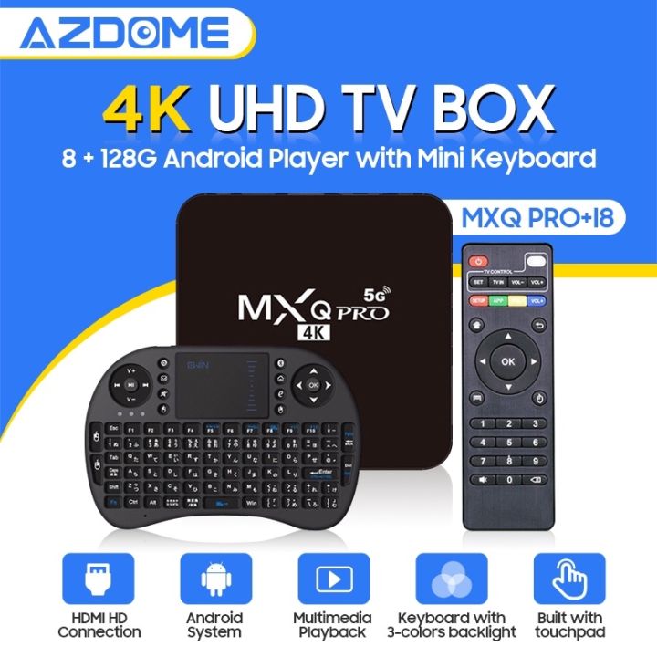【original new】 Azdome Mxq Tv Box Pro Max 5G 4K 8 Plus 128G Android Ultra HD Smart Media Player ...