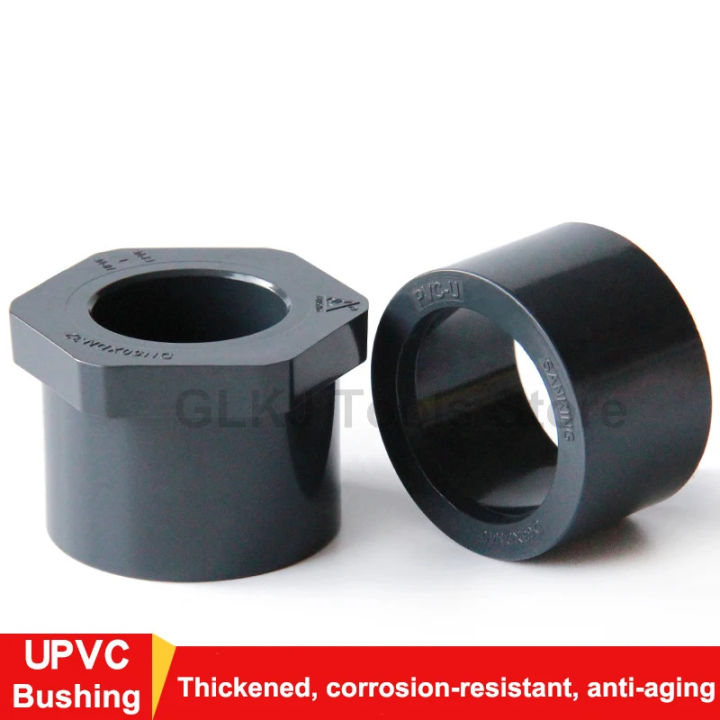 1Pc 20 25 32 40 50mm UPVC Reducing Bushing Connector Adapter Garden Irrigation PVC Fittings ...