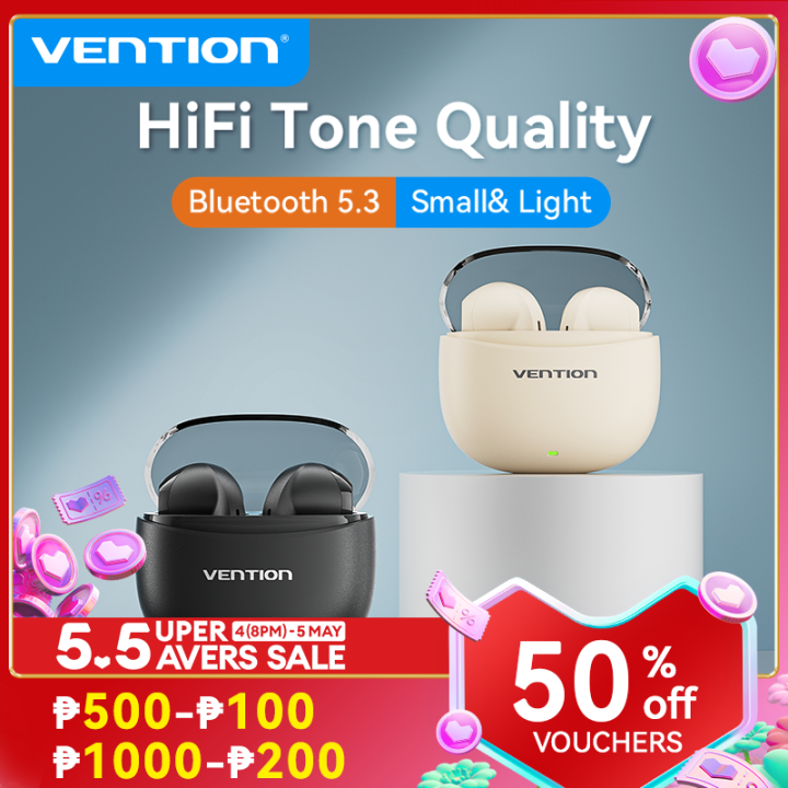 Vention Elf E07 Bluetooth 5.3 Earphone AI Based ENC Wireless Earbuds ...