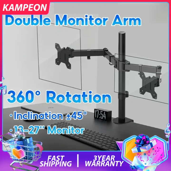 KAMPEON Monitor Stand Arm dual Desktop Mount Bracket 17-32 Inch ...