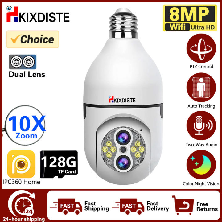IPC360 8MP 4K Dual Lens Wireless Security Auto Tracking 10X Digital ...