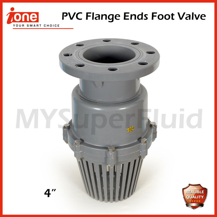 ione 4" PVC SWING FOOT VALVE WITH FLANGE ENDS [100MM] | Lazada