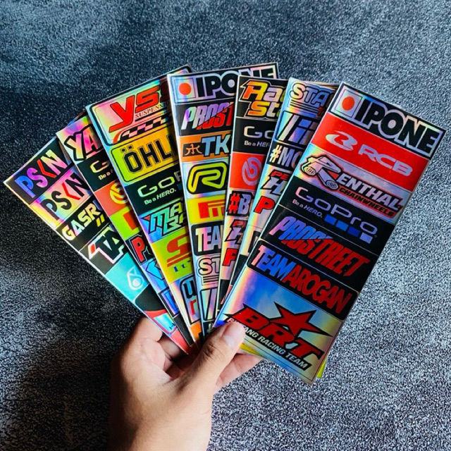 Sticker Viral stiker pack racing kata kata & sponsor racing isi 7-8 pc ...