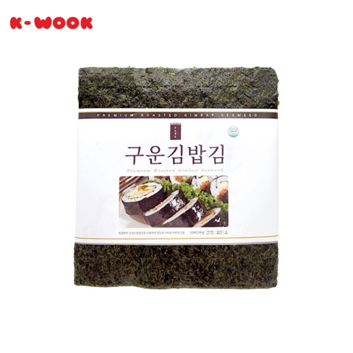 RONG BIỂN CUỘN CƠM HÀN QUỐC 100 LÁ - 240G - K-WOOK ( Tặng 1 snack rong ...