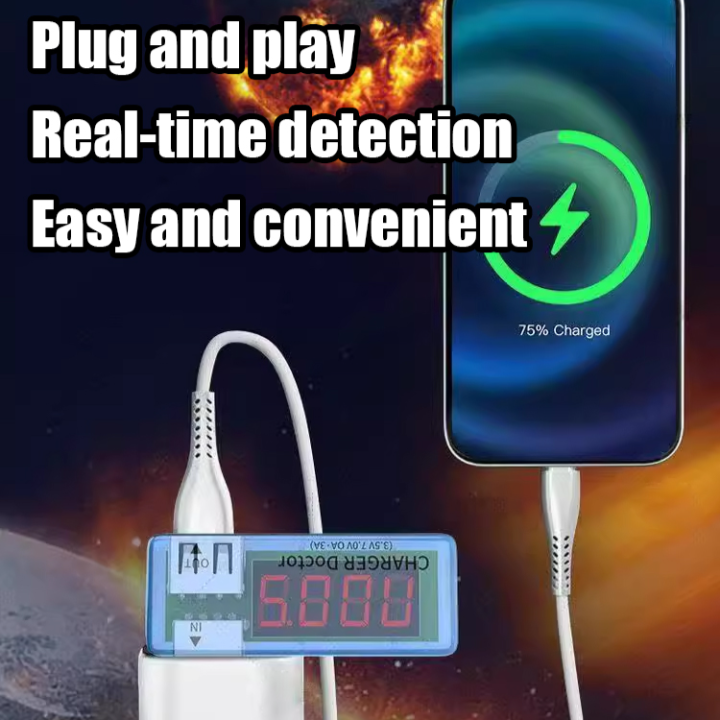 Precision USB Voltage Current Meter Tester Usb Rechargeable Ammeter ...