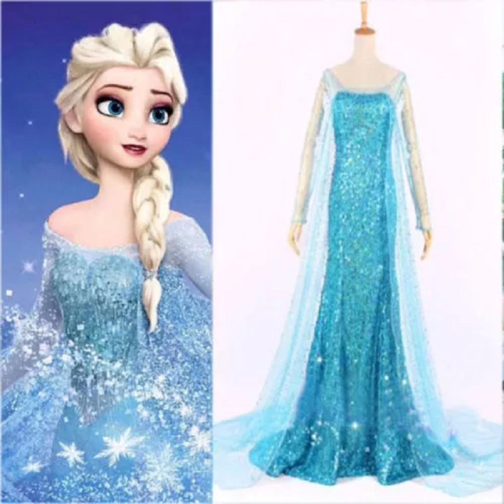 [Pickmine] Hot Elsa Queen Princess Adult Women Party Dress Costume Elsa ...