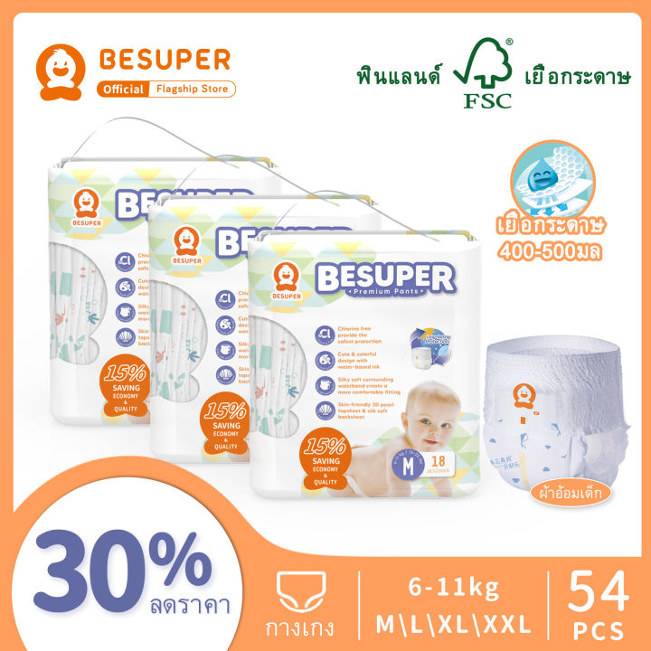 [สปอตสินค้า]แพมเพิส กางเกงกลางวันและกลางคืนPampers Besuper กางเกง ...