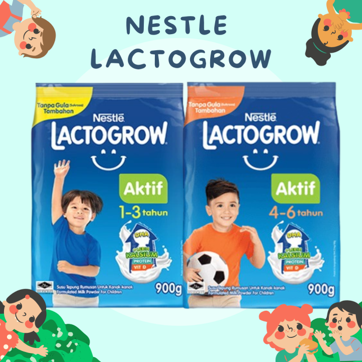 Nestle Lactogrow Aktif (1-3 tahun/4-6 tahun) 850G | Lazada