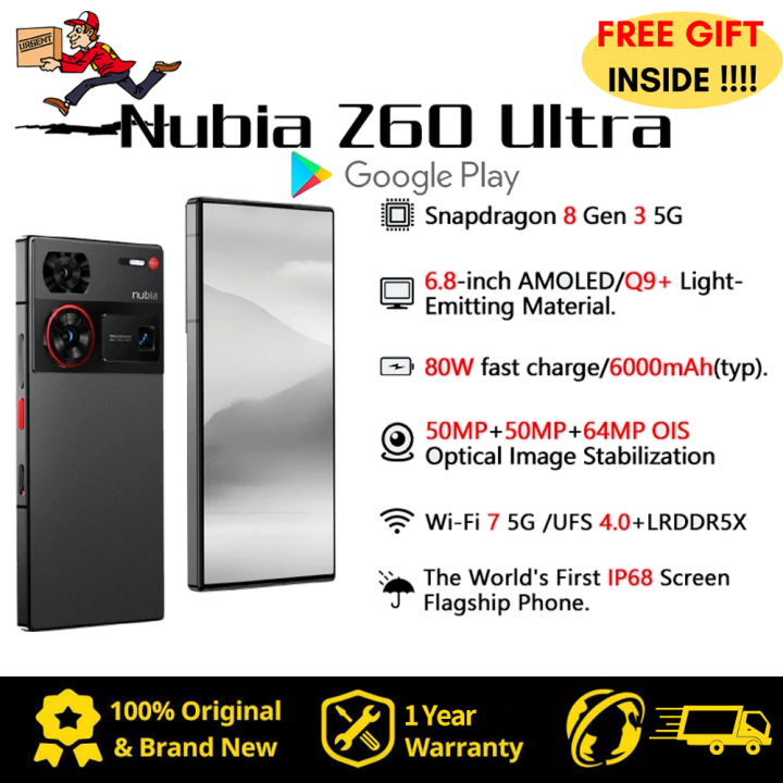 [Global Rom]Original Nubia Z60 Ultra SmartPhone /Nubia Q9+Full screen Snapdragon 8 Gen 3 Mobile ...