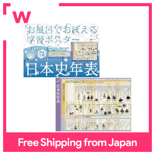 Gakupo Bathroom Learning Poster Japanese History Chronological Table A4 ...