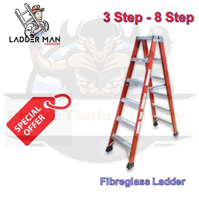 LADDERMEN FIBREGLASS LADDER/ A-TYPE LADDER | Lazada Singapore