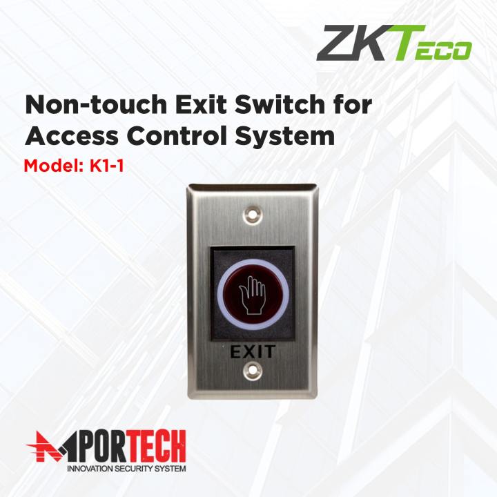 ZKTeco Non-touch Exit Switch K1-1 for Access Control System | Lazada PH