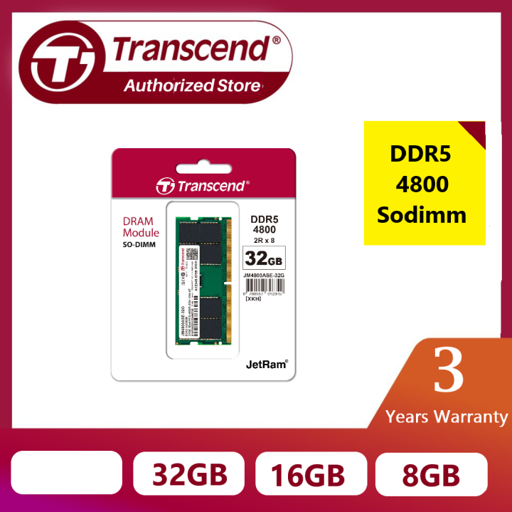 Transcend DDR5 8GB/16GB/32GB 4800 SODIMM (JetRam) | Lazada PH