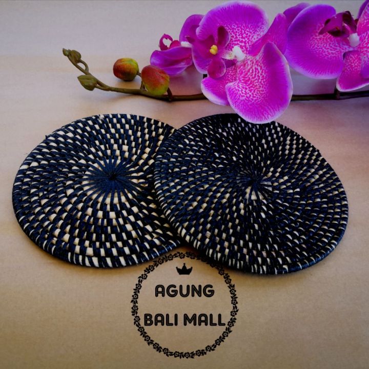 Coaster rotan 15cm | tatakan gelas rotan sintetis | alas cangkir ...