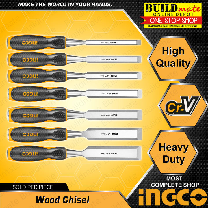 INGCO Wood Chisel 6mm To 22mm [SOLD PER PIECE] Wood Working Chisel Wood ...