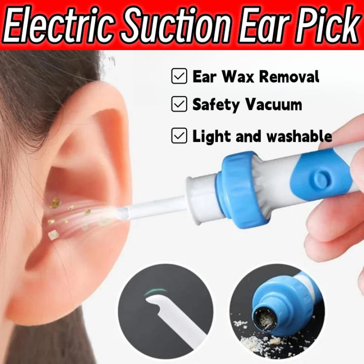 Electric suction ear pick Painless Ear Wax Cleaner Safe Vacuum Ear Pick ...