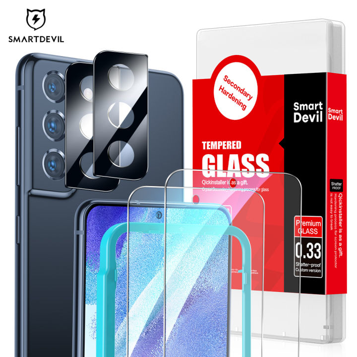 SmartDevil Screen Protector for Samsung Galaxy S21 FE 2 Pack Tempered ...