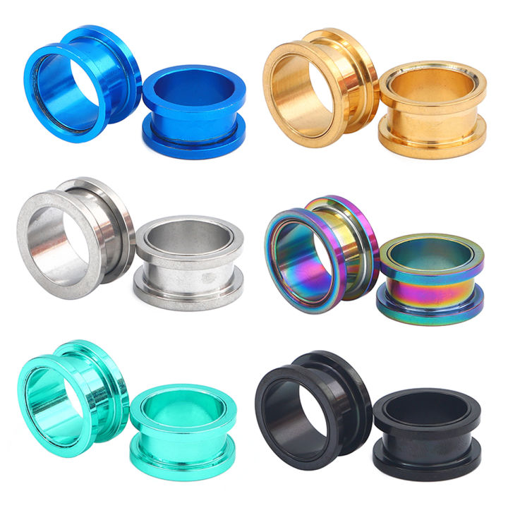 2pcs 8-30mm Ear Gauges 316L Stainless Steel Ear Tunnels Plugs Piercing ...