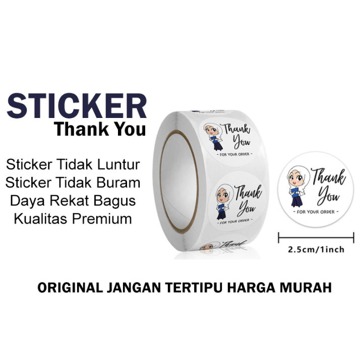 [Limited Edition] 1 Roll (500 Pcs) Sticker Custom Stiker Label Produk ...