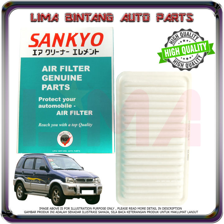 Perodua Kembara DVVT Engine Air Filter ( Penapis Angin ) Sankyo | Lazada