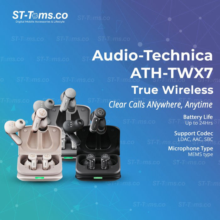 Audio Technica ATH-TWX7 True Wireless TWS LDAC ANC 24Hrs Battery ...