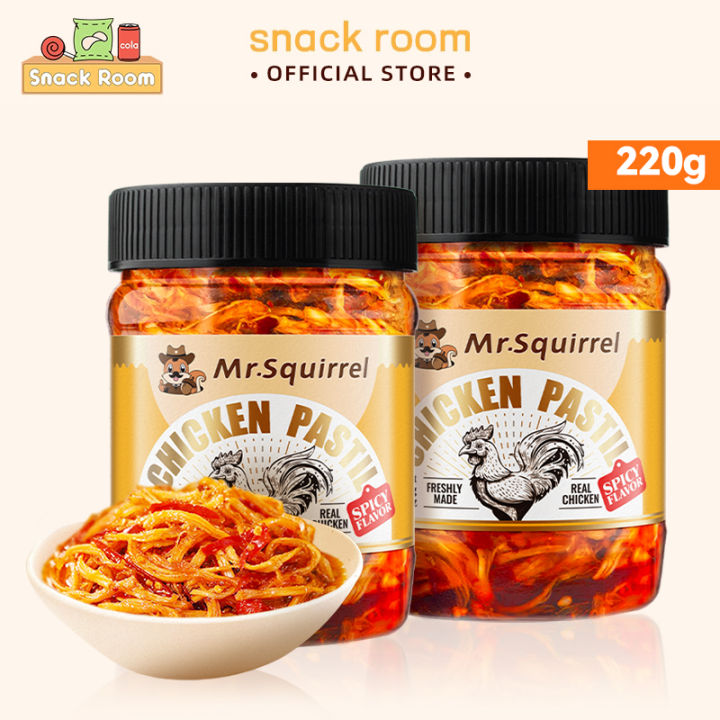Buy 1 take 1 Mr.Squirrel Chicken Pastil in a jar Spicy Instant food ...