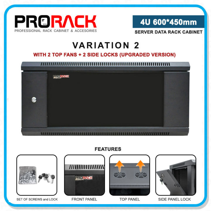 PRORACK 4U CCTV Rack Cabinet with lock for cctv dvr (For Self-Assembly ...