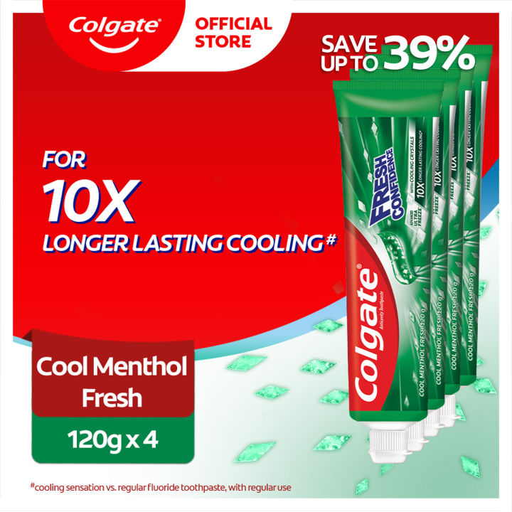 Colgate Fresh Confidence Cool Menthol Fresh Toothpaste for Fresh Breath ...
