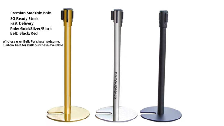 Premium Stackable Full Stainless Steel Queue Pole | Lazada Singapore