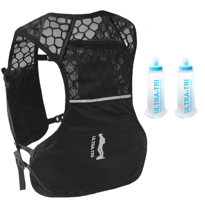 ULTRA-TRI Hydration เสื้อกั๊กสวมวิ่ง Pack น้ำหนักเบาเส้นทางการแข่งขัน ...