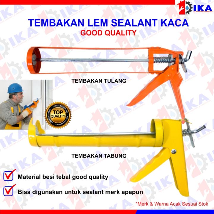 Tembakan Lem Kaca Botol Silicone Sealant / alat tembak kaleng & tulang ...