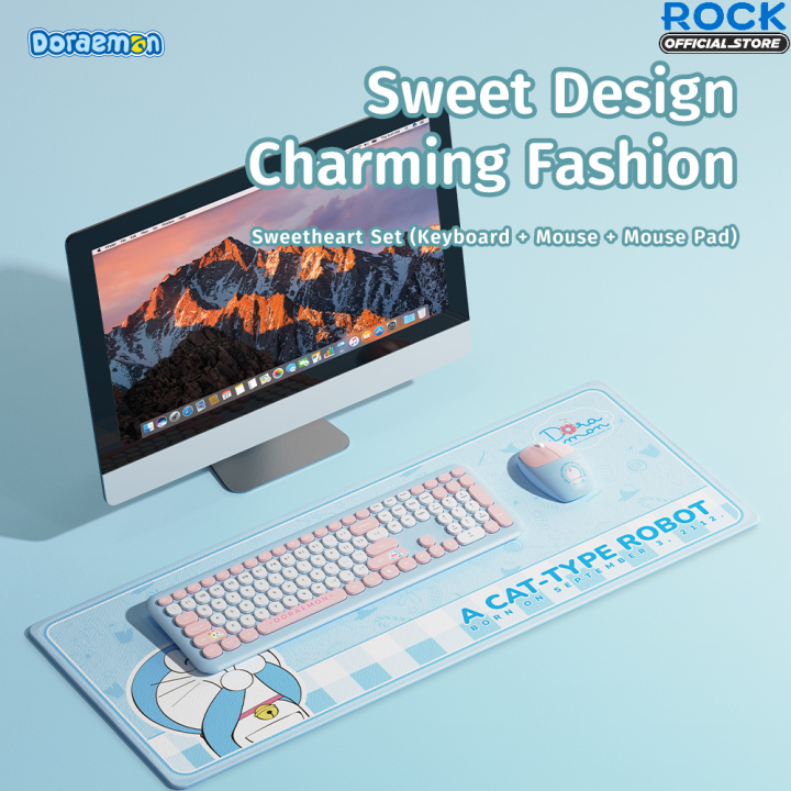 ROCK Doraemon Sweetheart Set Keyboard+Mouse+Mouse Pad (哆啦A梦) | Lazada