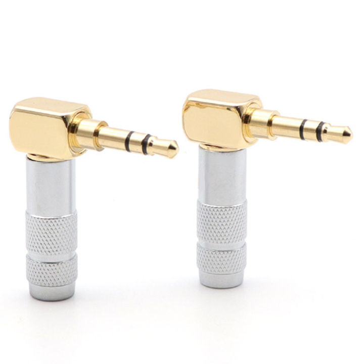 3.5mm L Shape Jack Gold Plated 90 Degree Angle Audio Connector Audio ...