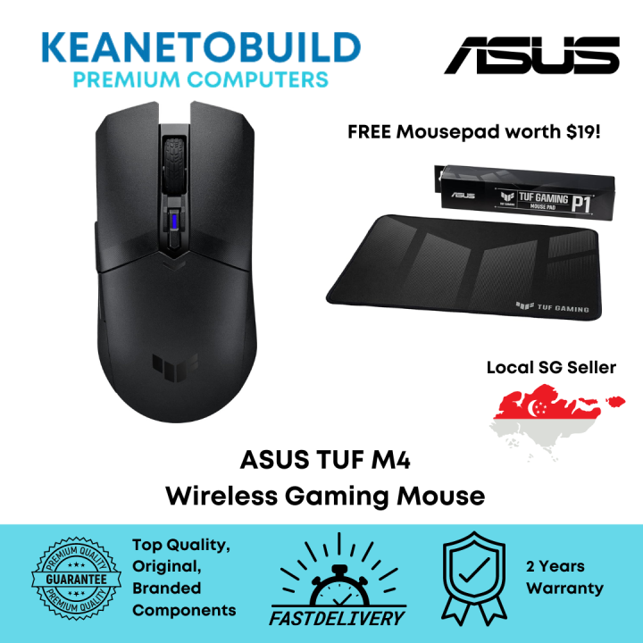 ASUS TUF M4 Wireless Gaming Mouse Optical Sensor 12K DPI Bluetooth RF 2 ...
