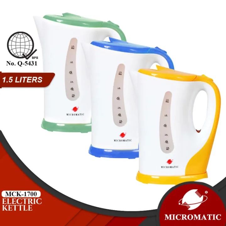 Micromatic Electric Kettle MCK-1700 | 1.5Liters Electric Kettle MCK1700 ...