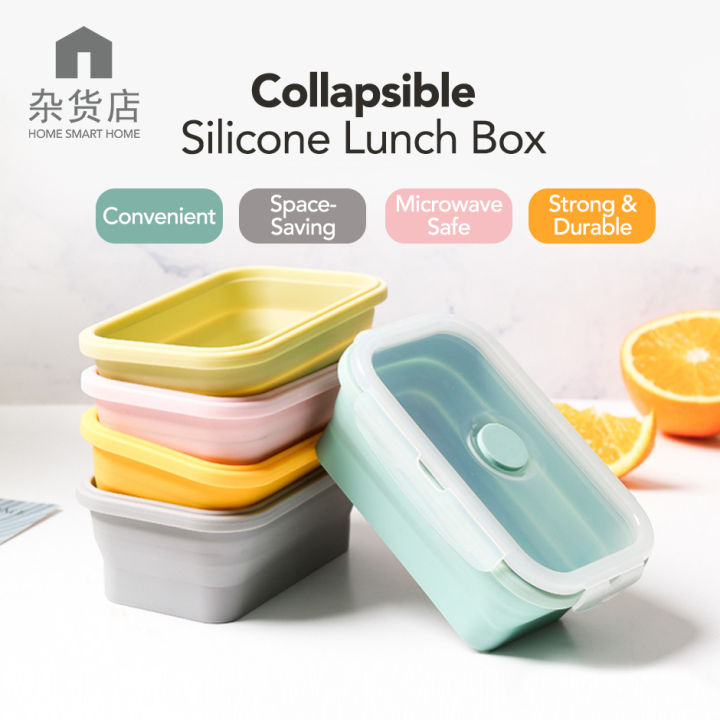 Collapsible Silicone Lunch Box in Assorted Sizes & Colours | Lazada ...