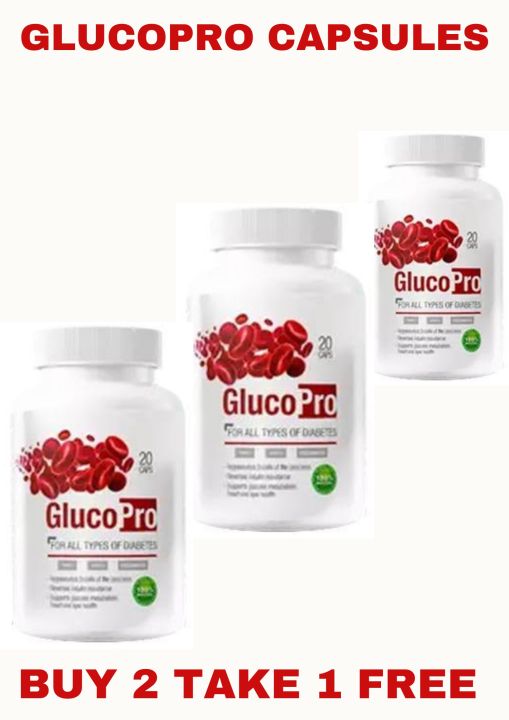 Gluco Pro 20 Capsules Helps MAnage Blood Sugar (Buy 2 Get 1 Free Promo ...