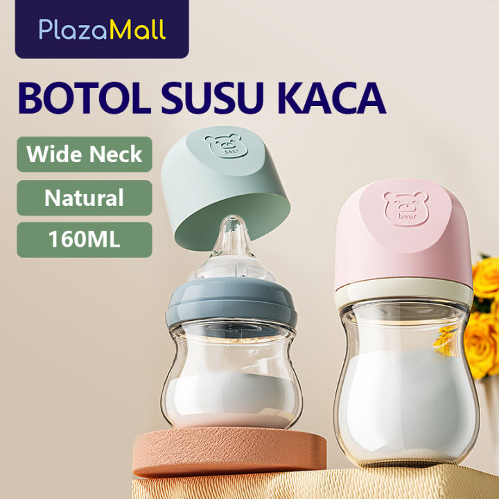 【Botol Susu Bayi Kaca Glass】 Borosilicate Anti Kolik Keperawatan Bayi Baru Lahir Feeding Bottle ...