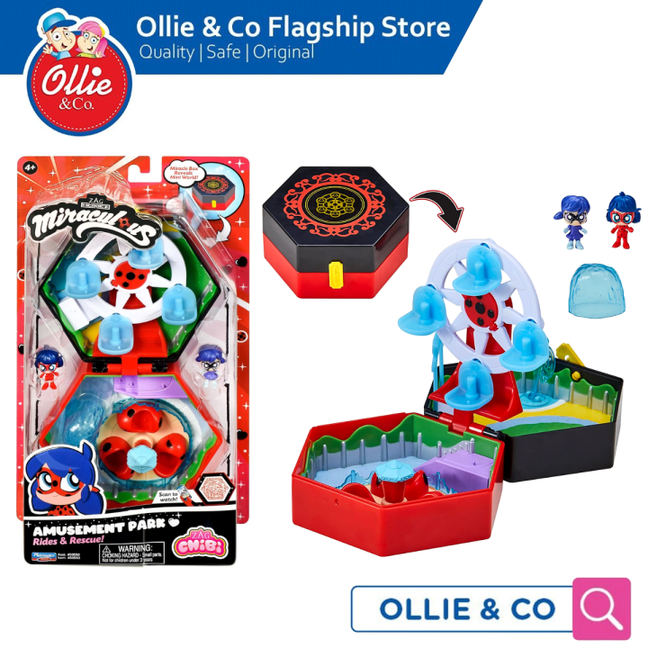 Miraculous Zag Chibi Amusement Park: Rides & A Rescue Miracle Box Mini ...