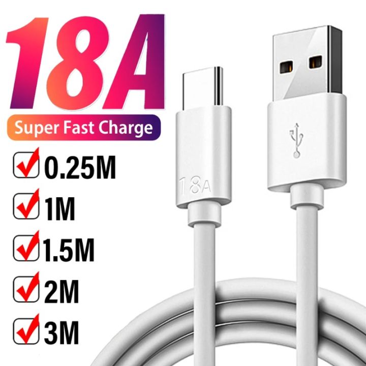18A USB สายชาร์จได้ไวพิเศษชนิด C 100W สายโอนข้อมูลความเร็วสูง Samsung ...