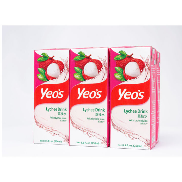【Bundle of 2 cartons】【Yeo's】Packet Drinks - Lychee Drink 250ml x 24 ...