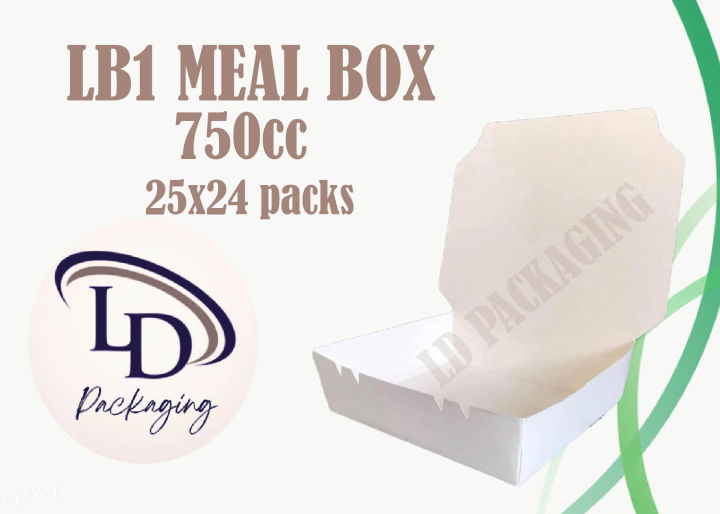 Paper Meal Box - SPAGHETTI/LB1/LB2/LB3 Laminated White only 25PCS ...