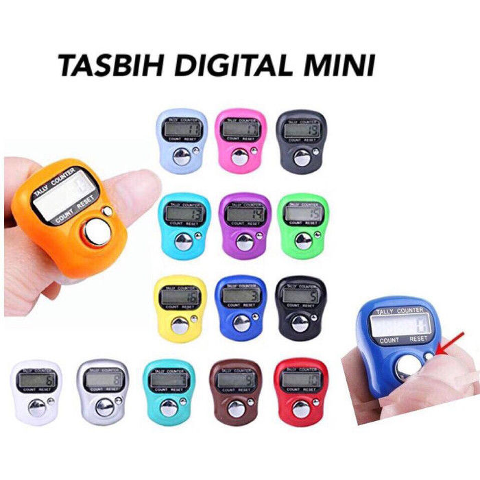 Finger Tally Counter/Tasbih Digital Mini Finger Counter Penghitung ...