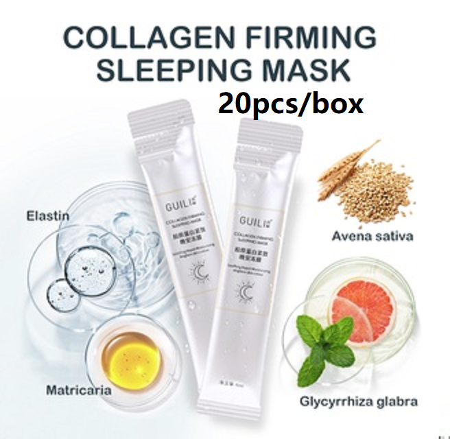 (20pcs/box) Collagen Anti-Aging Facial Mask Moisturizing Brightening ...