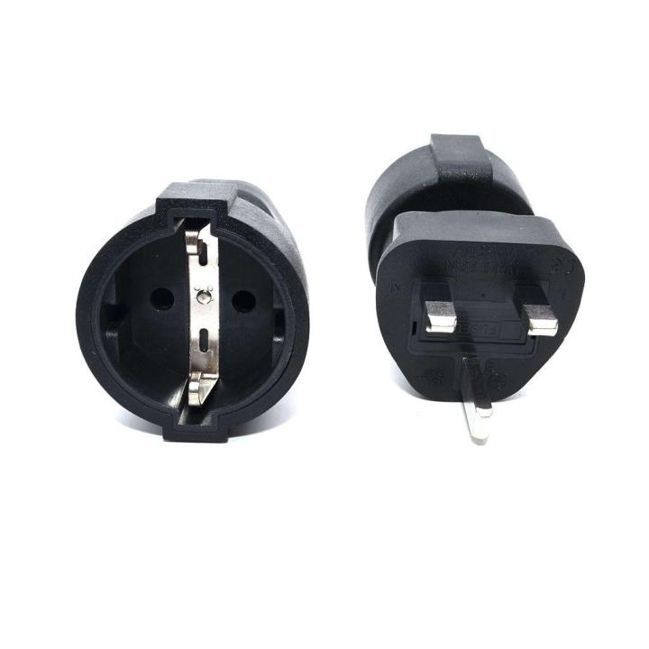 European Euro EU Sockets 2 Pin to UK 3 Pin Plug Adapter Travel Mains ...