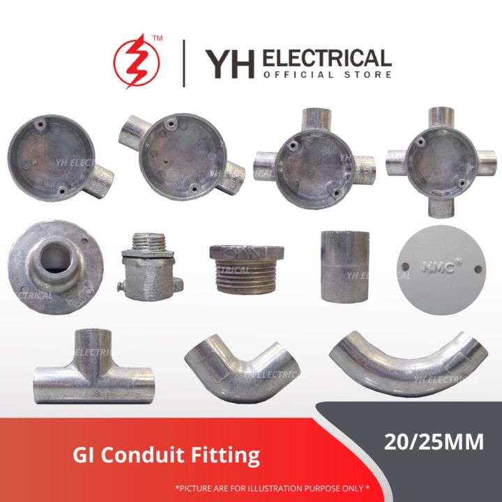 20mm 25mm Metal Galvanized GI Conduit Pipe Accessories Lid Cover ...