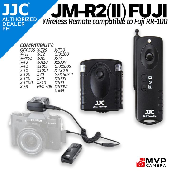 JJC JM-R2 (II) Wireless Remote Control Trigger Shutter Release For FUJI Replacing RR-100 MVP ...